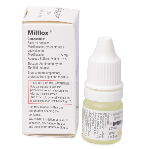 Order Milflox 0.5% 5 ml | Vigamox | Avelox | Moxifloxacin